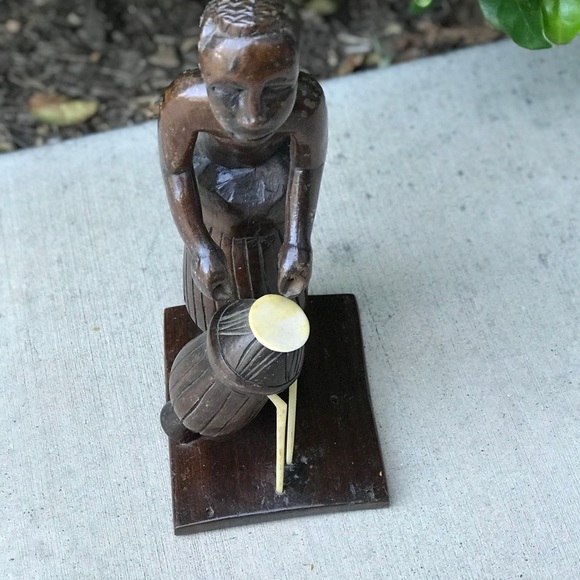 Accents | 11 Vtg African Drummer Wooden Statue | Poshmark